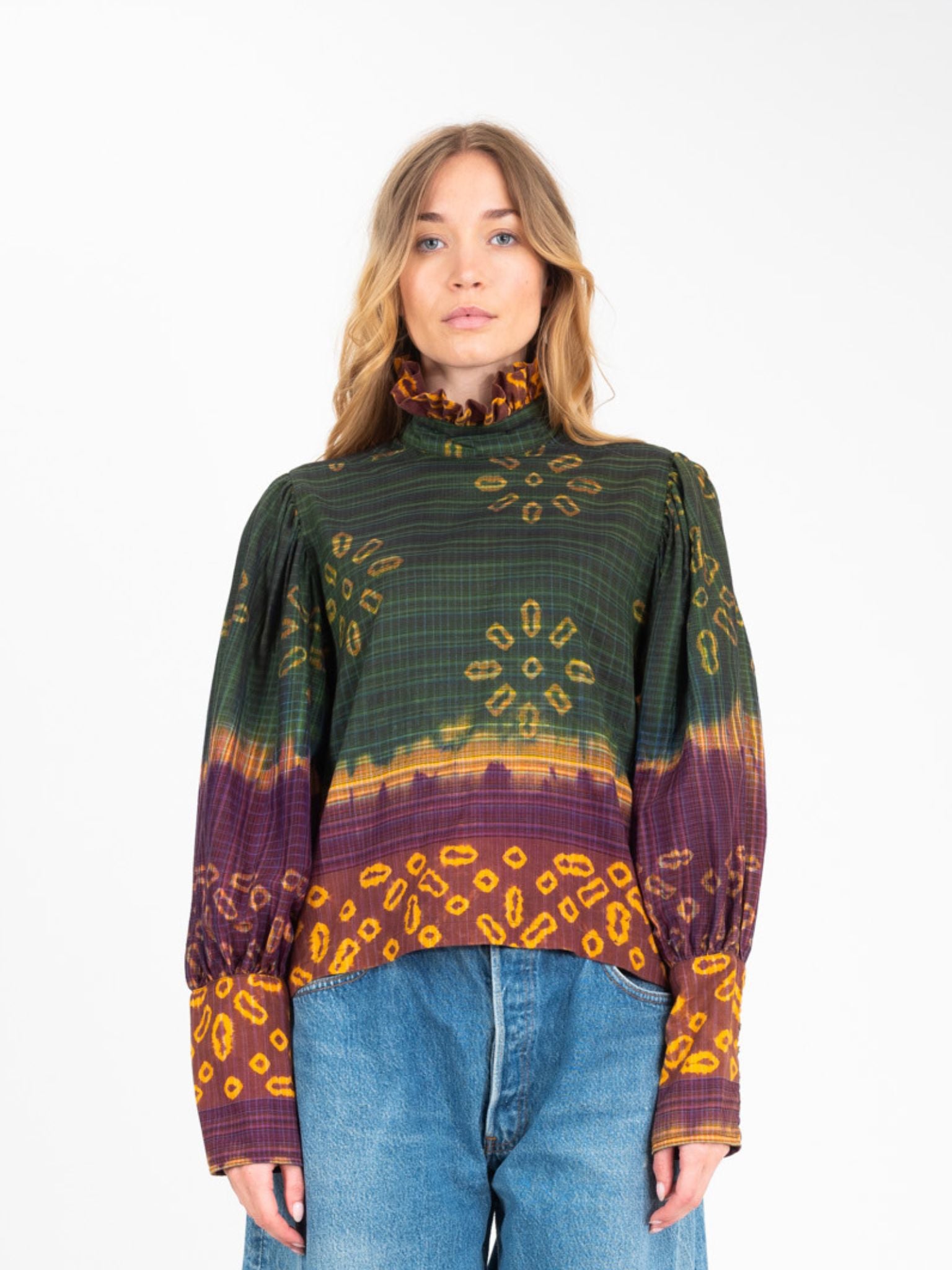 SAMADI green blouse | V. de Vinster